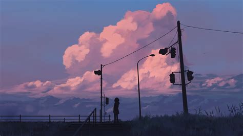 Anime Girl Scenery Landscape Wallpaper 3840x2160 Resolution
