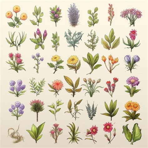 Premium Vector Botanical Illustration Collection