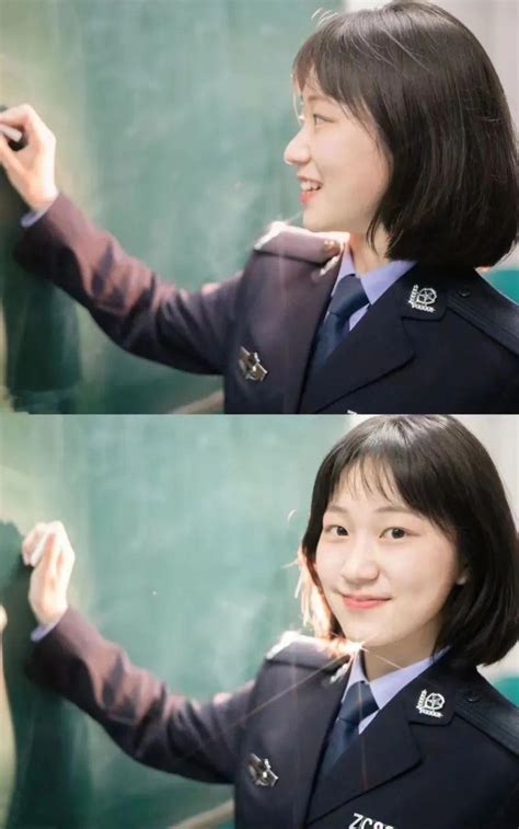 警院女生图鉴短发是藏蓝青春的代表作 知乎