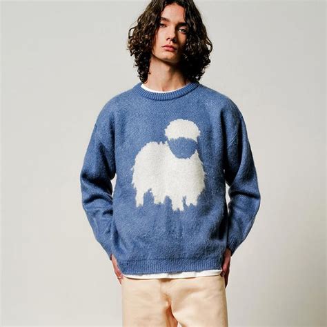 아노블리어 발레 브러쉬 니트 스웨터 피오르드 블루 위시버킷