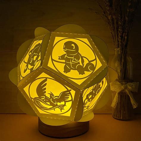Pokemon Pentagon 3d Lantern File Cricut File Lightboxgoodman