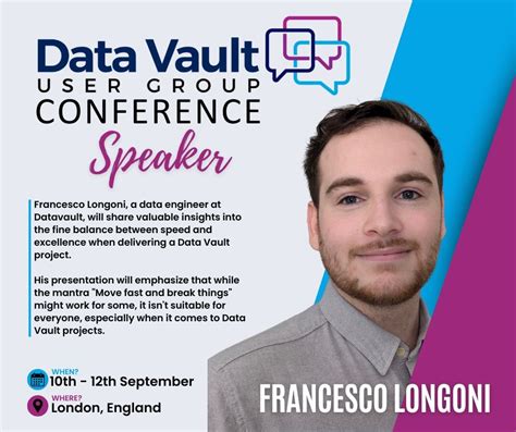 Data Vault User Group On Linkedin Datavault Datavaultconference