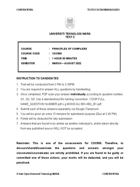 Principles Of Compilers Test2 Pdf Syntax Logic Metalogic