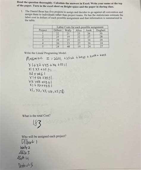 Solved Can This Be Typed In Excel For Me Please