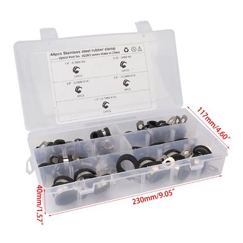 Kabel Klem Assortiment Kit Stuks Rvs Rubber Vicedeal