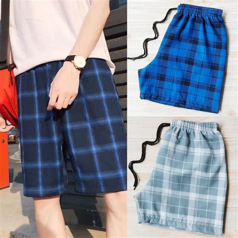 Cheapest Checkeredplaid Taslan Shorts 1 Pocket Unisex Quick Drying