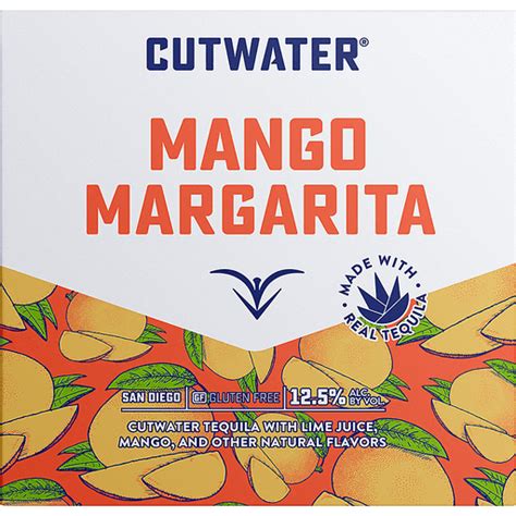 Cutwater Spirits® Mango Margarita 4 Pack 12 Fl Oz Cans Beer Wine