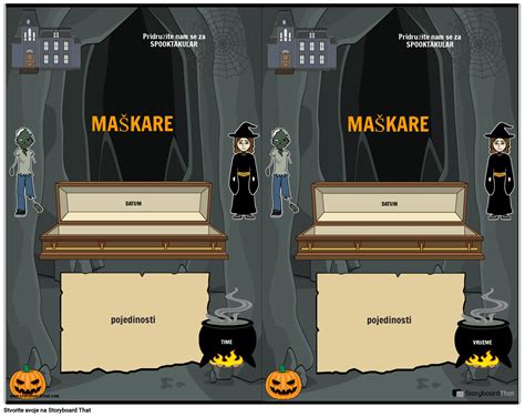 Pozivnica Za Zabavu Za Noć Vještica Za Ispis Storyboard