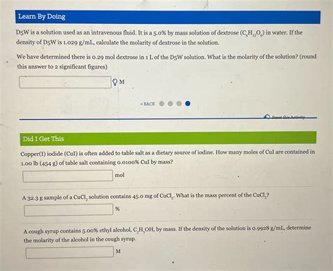 [solved] Learn By Doing D5w Is A Solution Used As An Intravenous Fluid