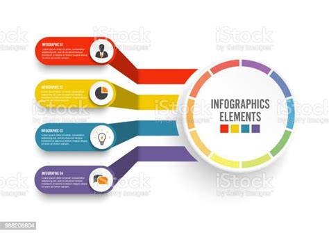 3d 종이 레이블 통합 된 원형 벡터 Infographic 템플릿 비즈니스 개념 옵션입니다 콘텐츠 다이어그램 순서도 단계 부품