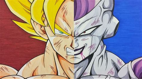 Drawing Goku Ssj Vs Frieza Full Power Dragonball By Gokuxdxdxdz On