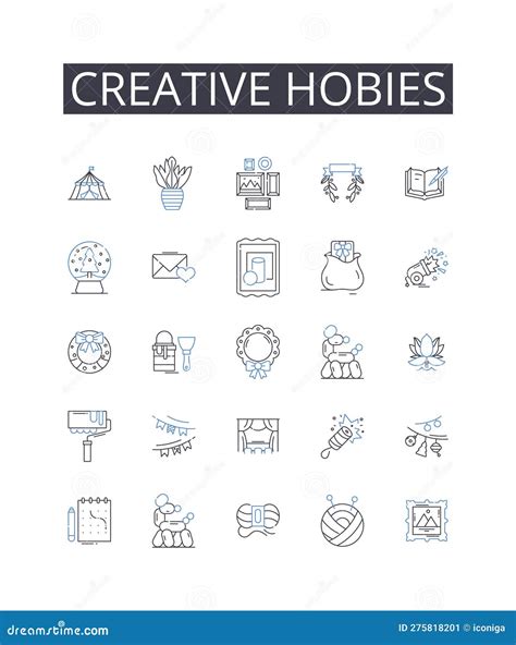 Creative Hobies Line Icons Collection Bold Ventures Daring Passions Whimsical Fancies