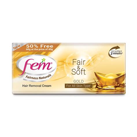 Buy Fem Fairness Naturals Fair And Soft Hair Removal Cream For All Skin