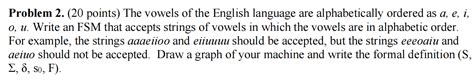 Solved Problem 2 20 ﻿points ﻿the Vowels Of The English