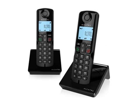 T L Phone Sans Fil Alcatel S250DUO DECT Noir 2 Pcs ALCATEL S0421100