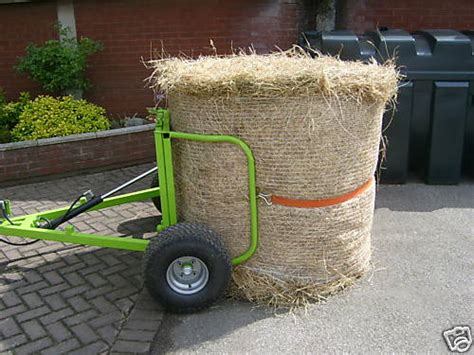 Self Loading Unloading Stacking Round Bale Trailer For A Quad
