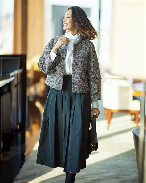 ファンシーツイード・cカラージャケット40代50代からのレディースファッション通販 Doclasse