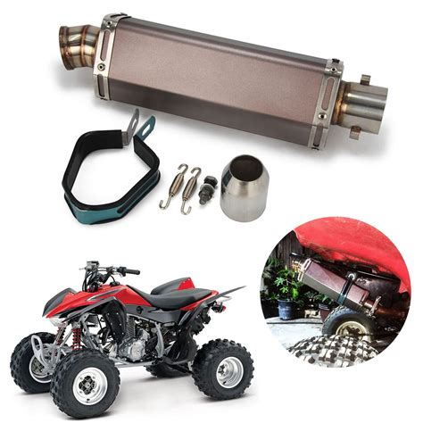 Anxin Atv Exhaust Muffler Universal Stainless Steel Hexagon 1 5 2