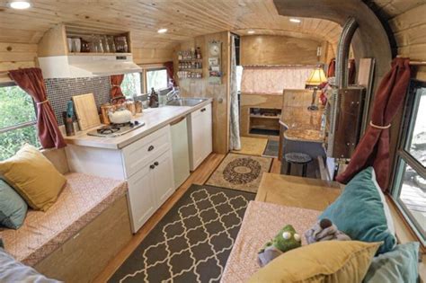 Retro School Bus Converted Into A Cute Tiny Home Home Design Garden And Architecture Blog Magazine