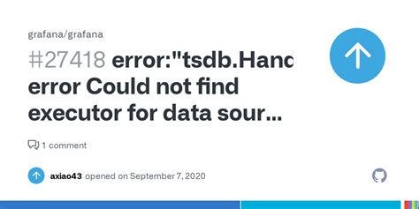 Errortsdbhandlerequest Error Could Not Find Executor For Data