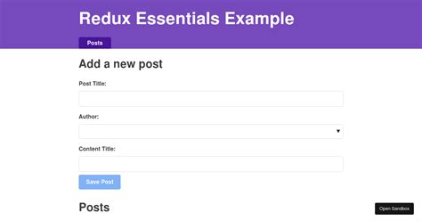 Redux Essentials Example Codesandbox Redux Essentials Example Codesandbox