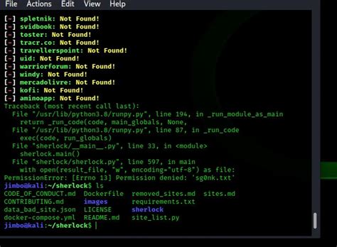 Permissionerror Errno 13 Permission Denied · Issue 687 · Sherlock