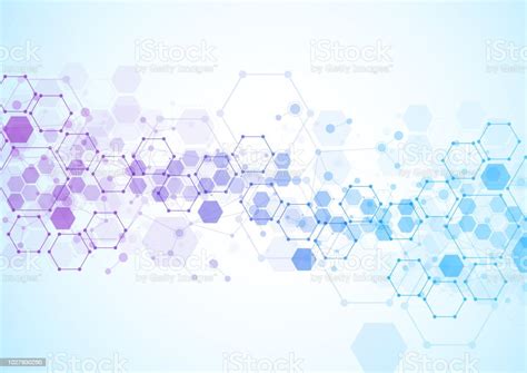 기술 배경 및 과학 스타일에서 추상 육각 분자 구조 의료 디자인입니다 벡터 일러스트 레이 션 0명에 대한 스톡 벡터 아트 및 기타 이미지 Istock