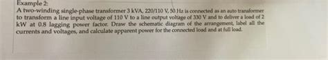 Solved Example 2 A Two Winding Single Phase Transformer 3