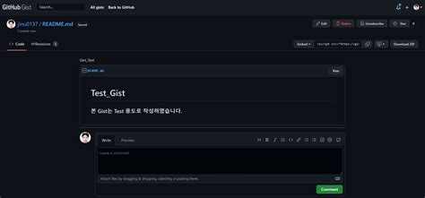 Github Gist 사용법