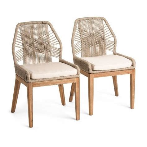 Lillian August Home Rope Cross Weave Dining Chairs Set Of 2 Taupe