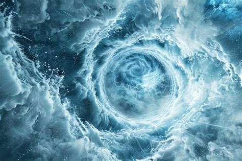 Premium Photo Ice Vortex Created By Tensor Ring Energy Vibrations In