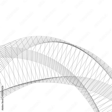 Architecture Abstract Futuristic Design 3d Vector Illustration Stock Vector Adobe Stock