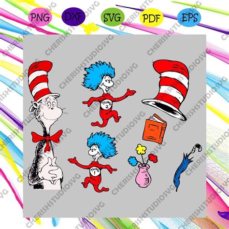 Dr Sus Bundle Svg Trending Svg Dr Seuss Svg Thing Svg Cat In Hat Svg