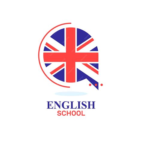 Premium Vector Hand Drawn English School Logo Template