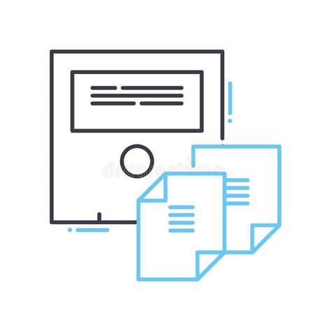 Duplicate Data Storage Line Icon Outline Symbol Vector Illustration Concept Sign Stock Vector