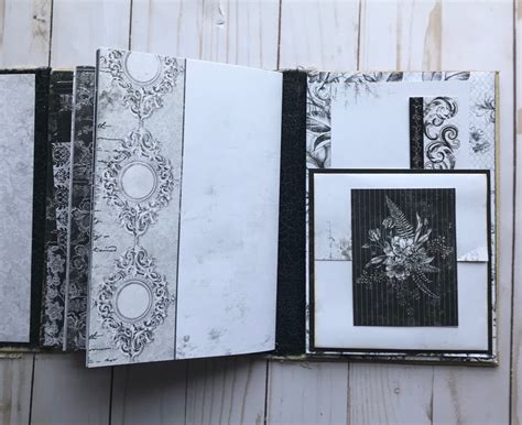 Homemadegrungy Lapbook Folio Album Flips Pockets Black Etsy