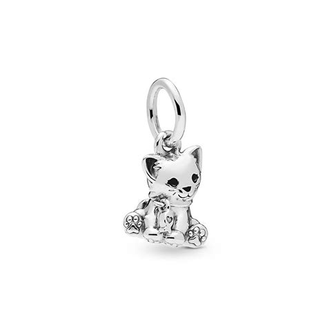 Новая милая очаровательная собачка подвеска в форме кошки Серебро Diy Шарм Бусины Подходит