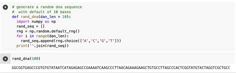 Solved Python Instructions Generate A Random 100 Base Long