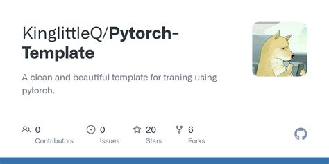 Github Kinglittleqpytorch Template A Clean And Beautiful Template