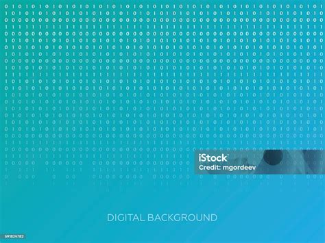 Kode Biner Latar Belakang Hitam Dan Putih Dengan Digit Di Layar