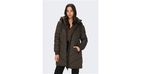 Jdy Dark Brown Hooded Puffer Jacket New Look