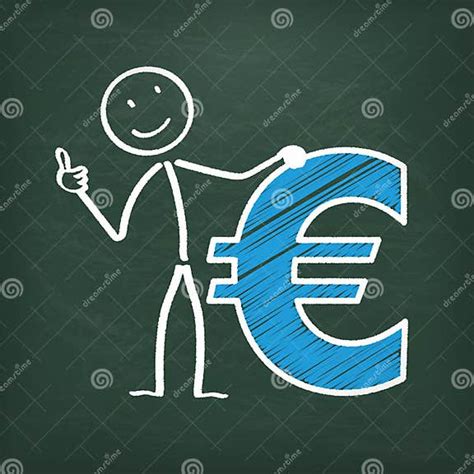Tafel Stickman Euro Ok Vektor Abbildung Illustration Von Kinetik