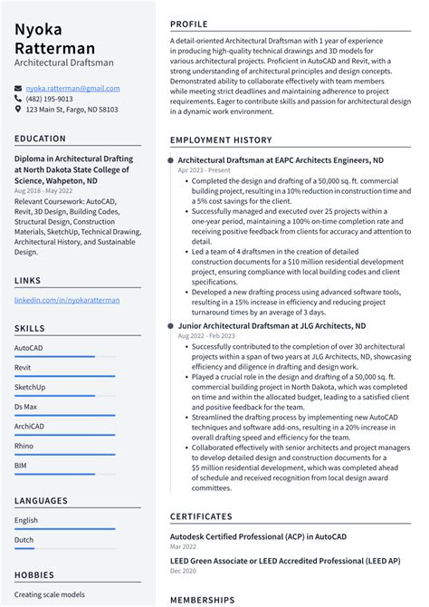 Top 17 Architectural Draftsman Resume Objective Examples