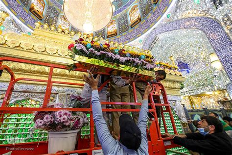Imam Ali As Holy Shrine In Najaf Decorated With Flowers