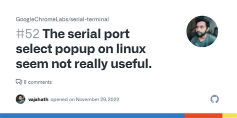 The Serial Port Select Popup On Linux Seem Not Really Useful · Issue