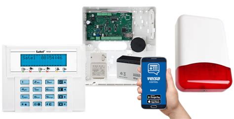 SYSTEM ALARMOWY SATEL VERSA IP GSM LAN SMS PUSH APLIKACJA PANEL LCD SYRENA