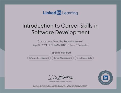 Learning Softwaredevelopment Careergrowth Linkedinlearning Techskills Rohneith Kotwal