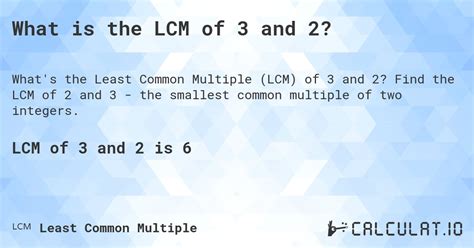 What Is The LCM Of And Calculatio