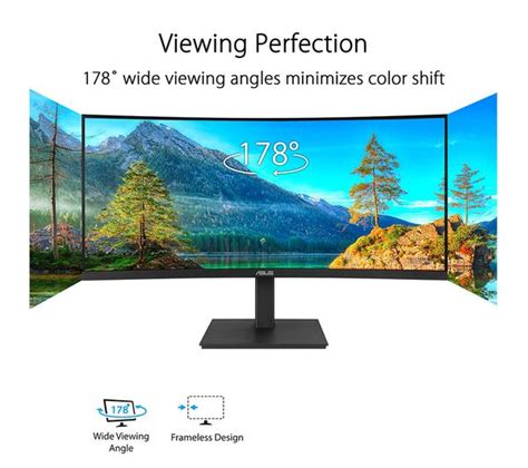 Asus Va Vcpsn Wide Quad Hd Curved Va Led Monitor Black Currys Business