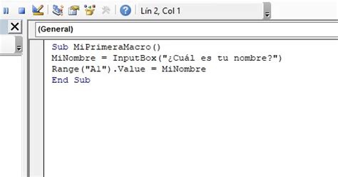Función Inputbox vba Excel El blog de Luis Reyes